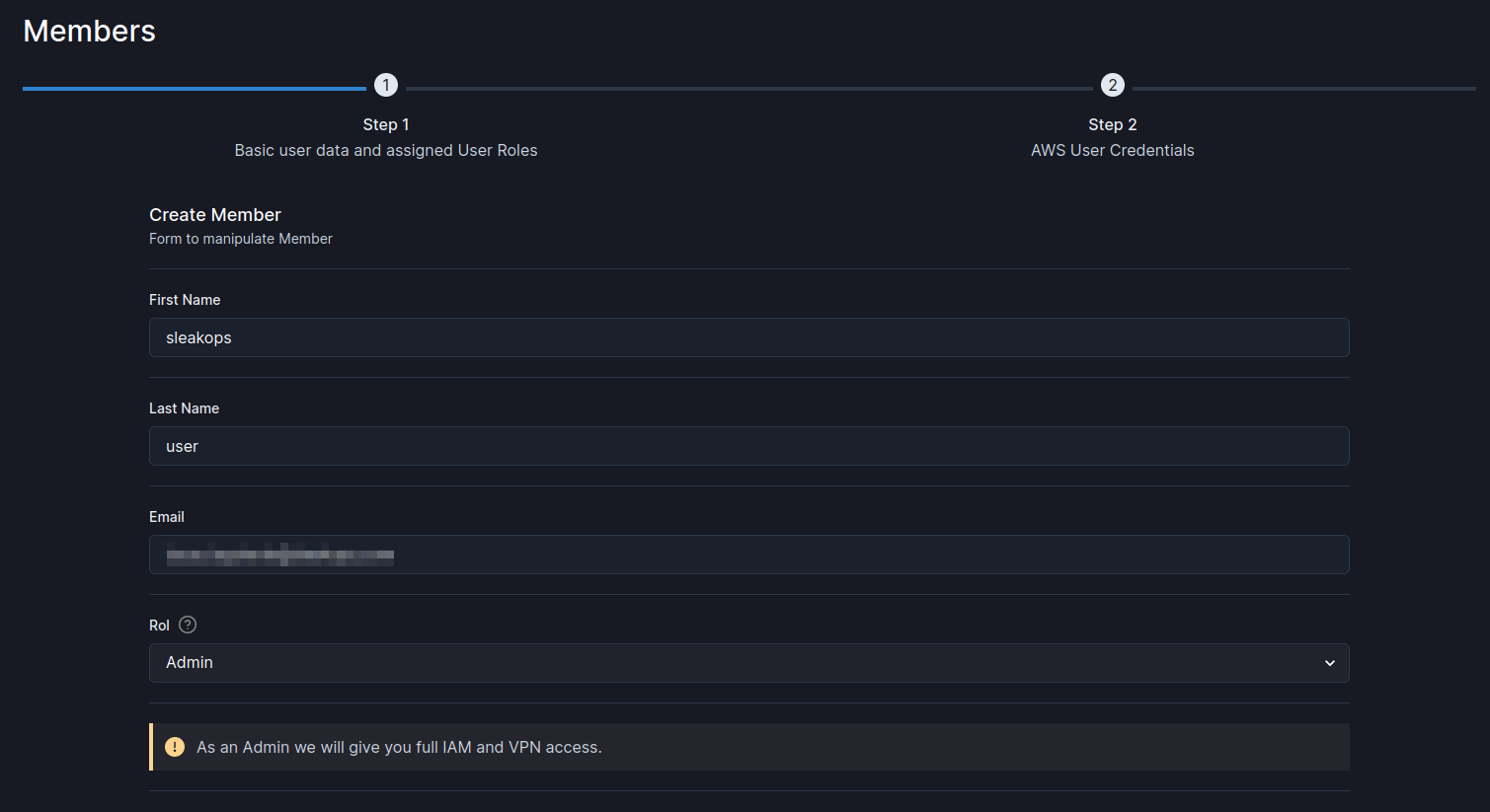 User SleakOps Documentation